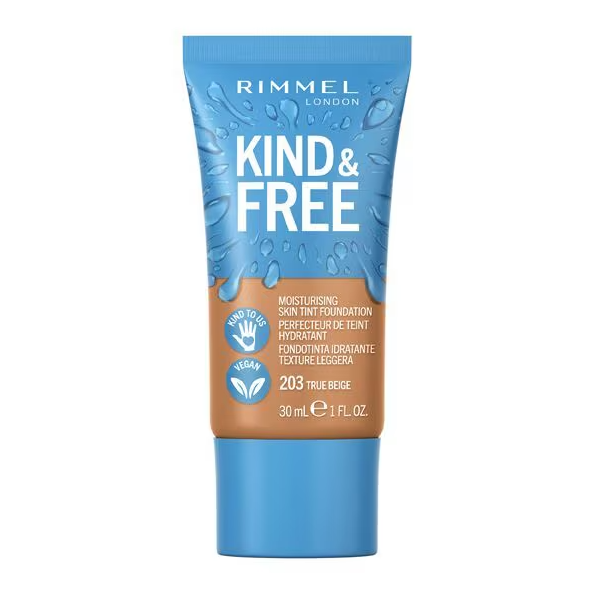 Rimmel London Kind & Free Moisturing Skin Tint Foundation 203 True Bei ...